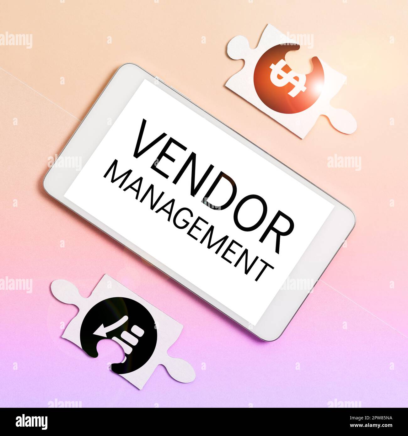 Hand writing sign Vendor Management, Internet Concept activities ...