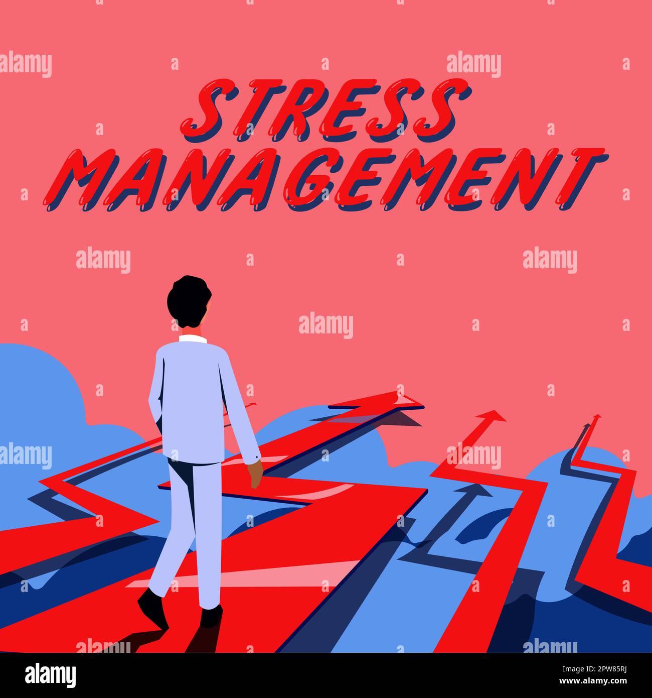 Text showing inspiration Stress Management, Business idea learning ways ...