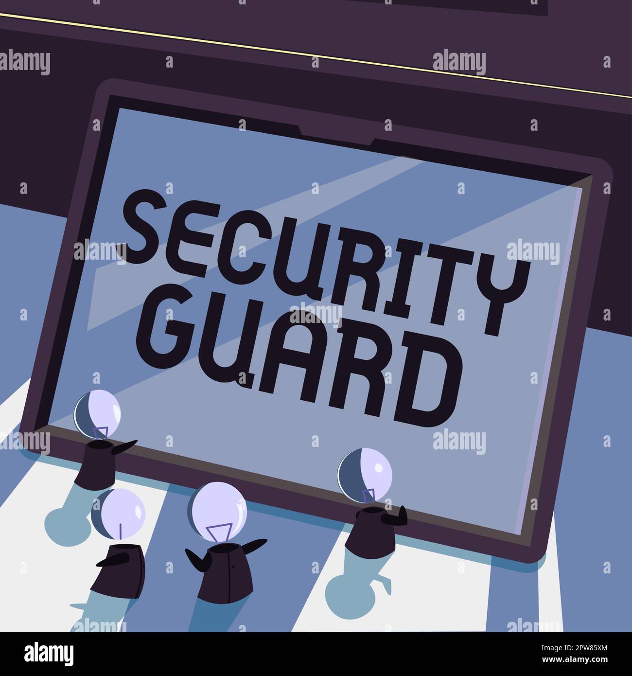 Sign Displaying Security Guard Business Approach Tools Used To Manage Multiple Security