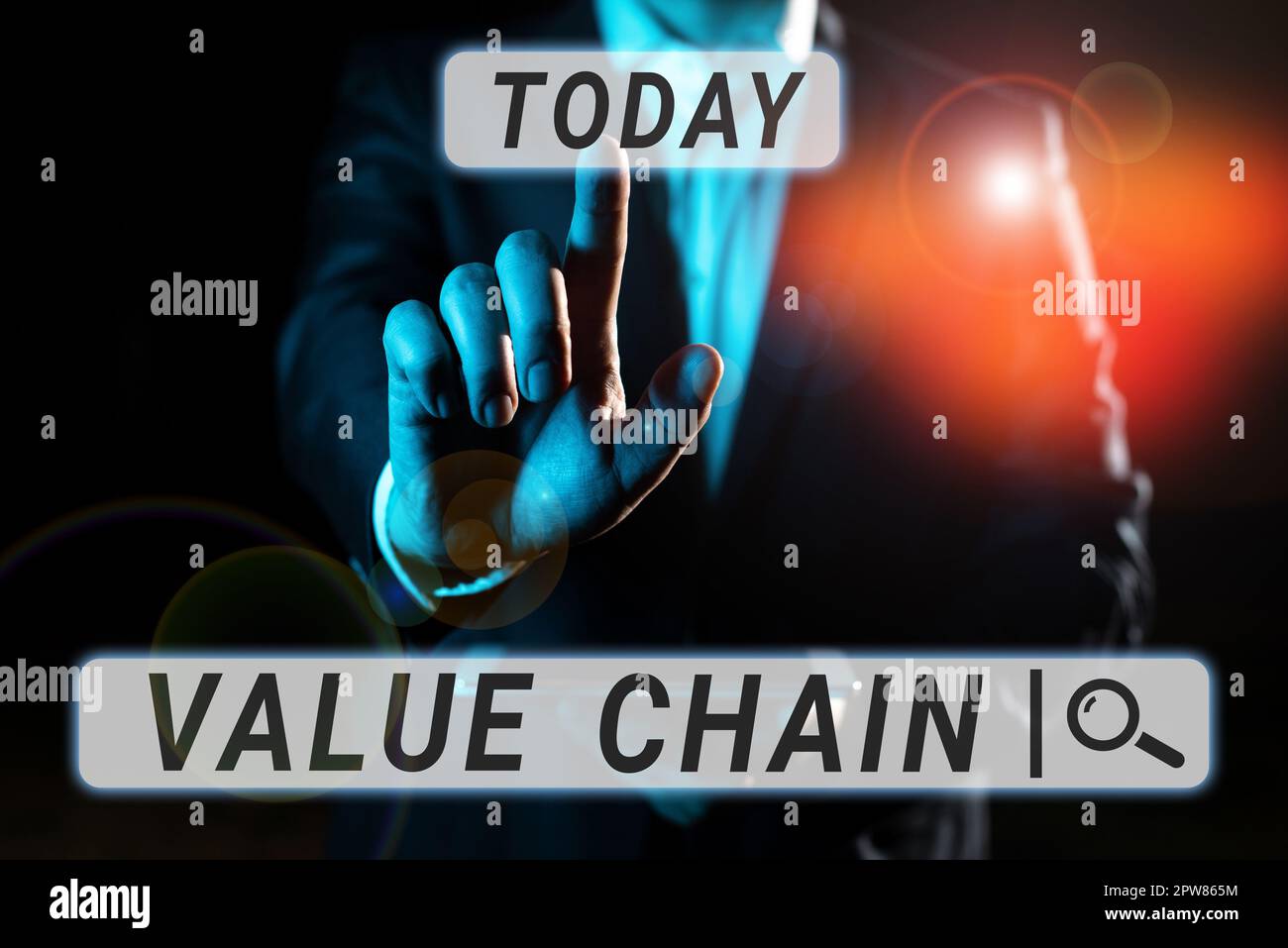 Conceptual display Value Chain, Word Written on Business manufacturing ...