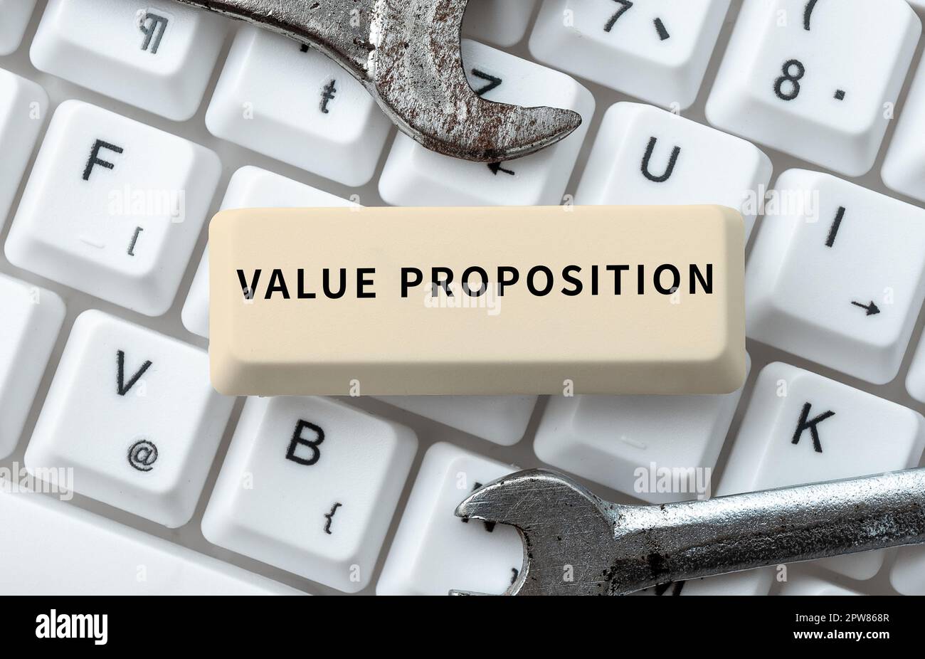 Text showing inspiration Value Proposition, Word Written on service ...