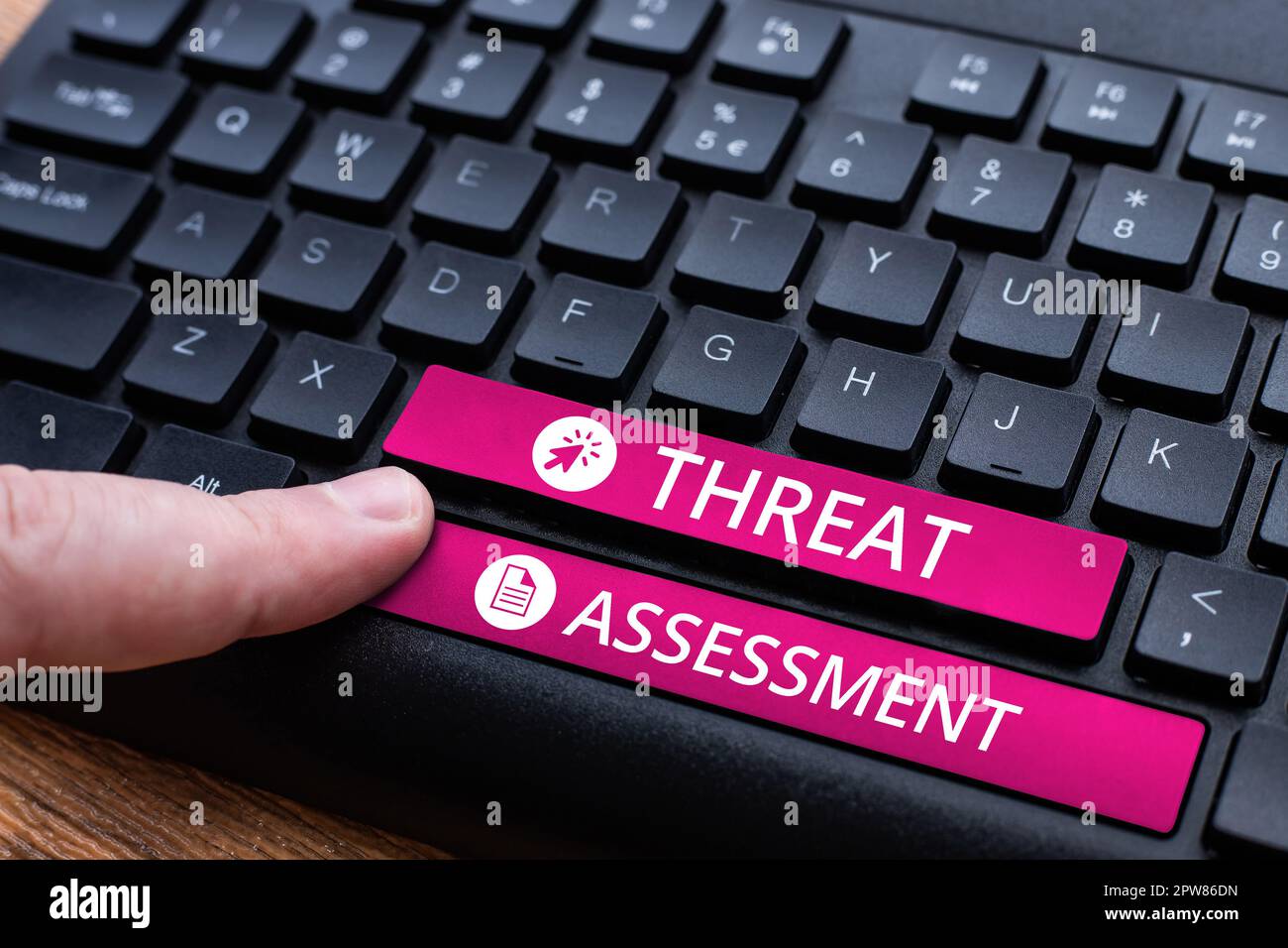 Hand writing sign Threat Assessment, Business approach determining the ...