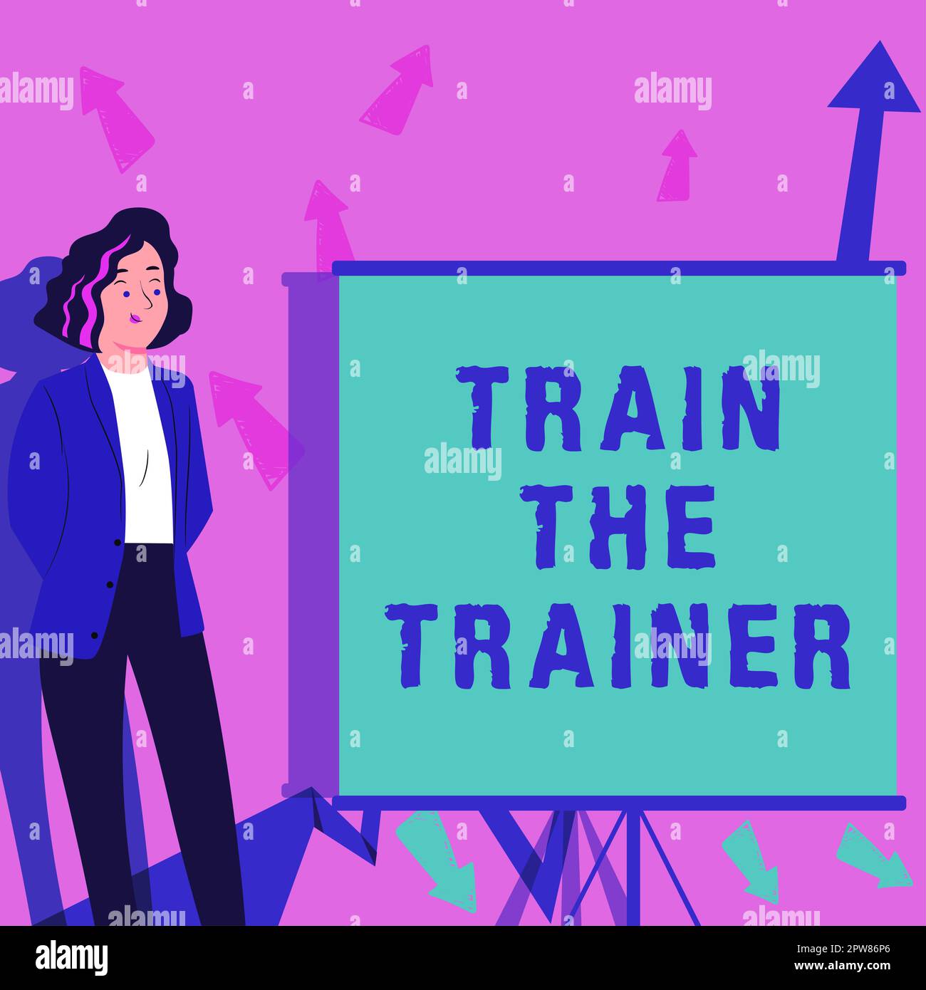 Sign displaying Train The Trainer, Word for identified to teach mentor ...