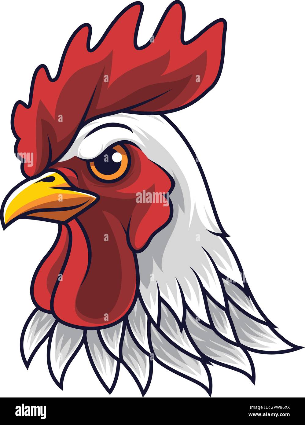 Chicken rooster head mascot Stock Vector Image & Art - Alamy