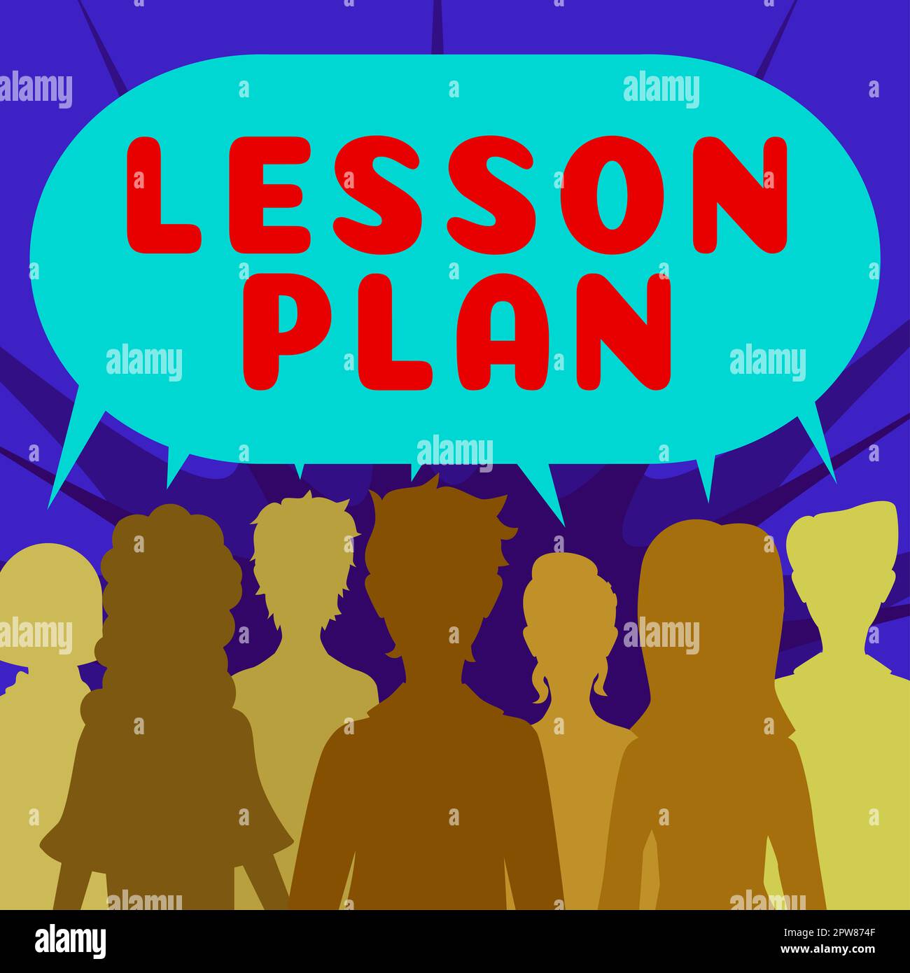 Sign displaying Lesson Plan, Business showcase a teacher's detailed ...