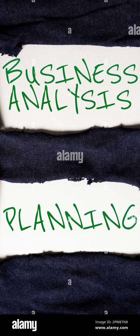 Conceptual caption Business Analysis Planning, Word Written on one ...