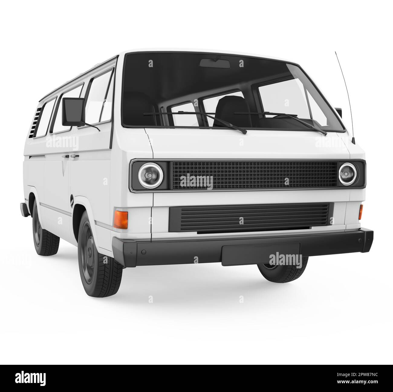 Old Van Isolated Stock Photo - Alamy