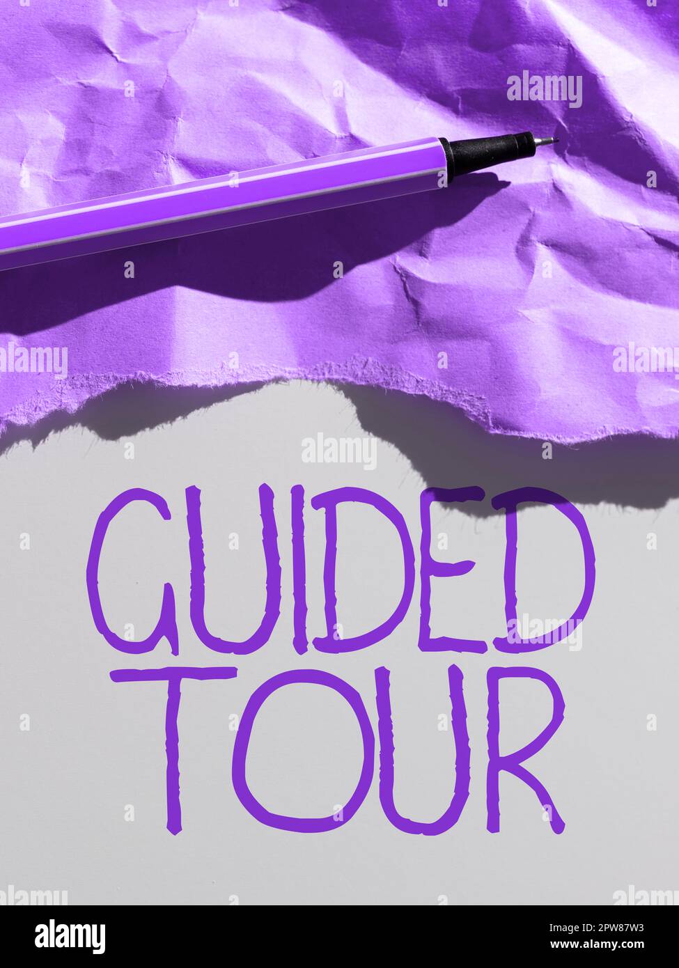 Conceptual caption Guided Tour, Word Written on advice or information ...