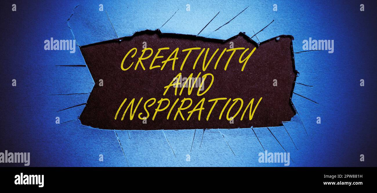 Hand writing sign Creativity And Inspiration, Concept meaning the ...