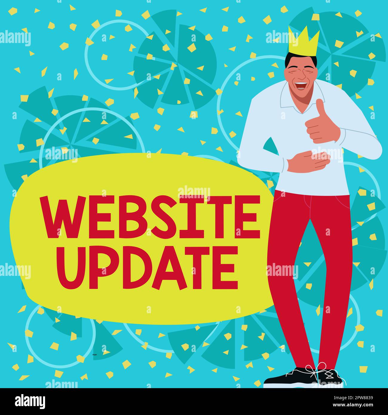 Sign displaying Website Update, Concept meaning keeping the webpage and content up to date and ...