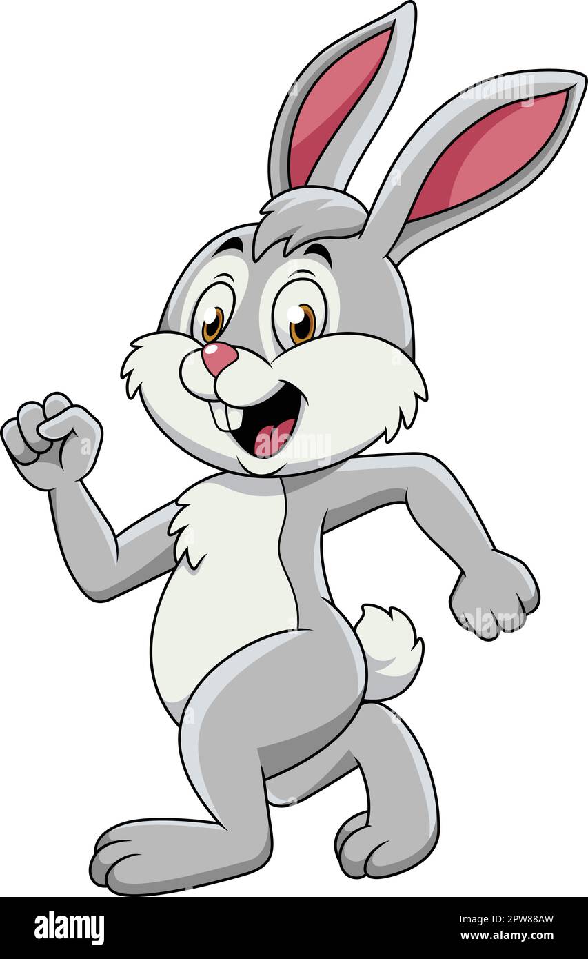 Cartoon rabbit running Stock Vector Image & Art - Alamy