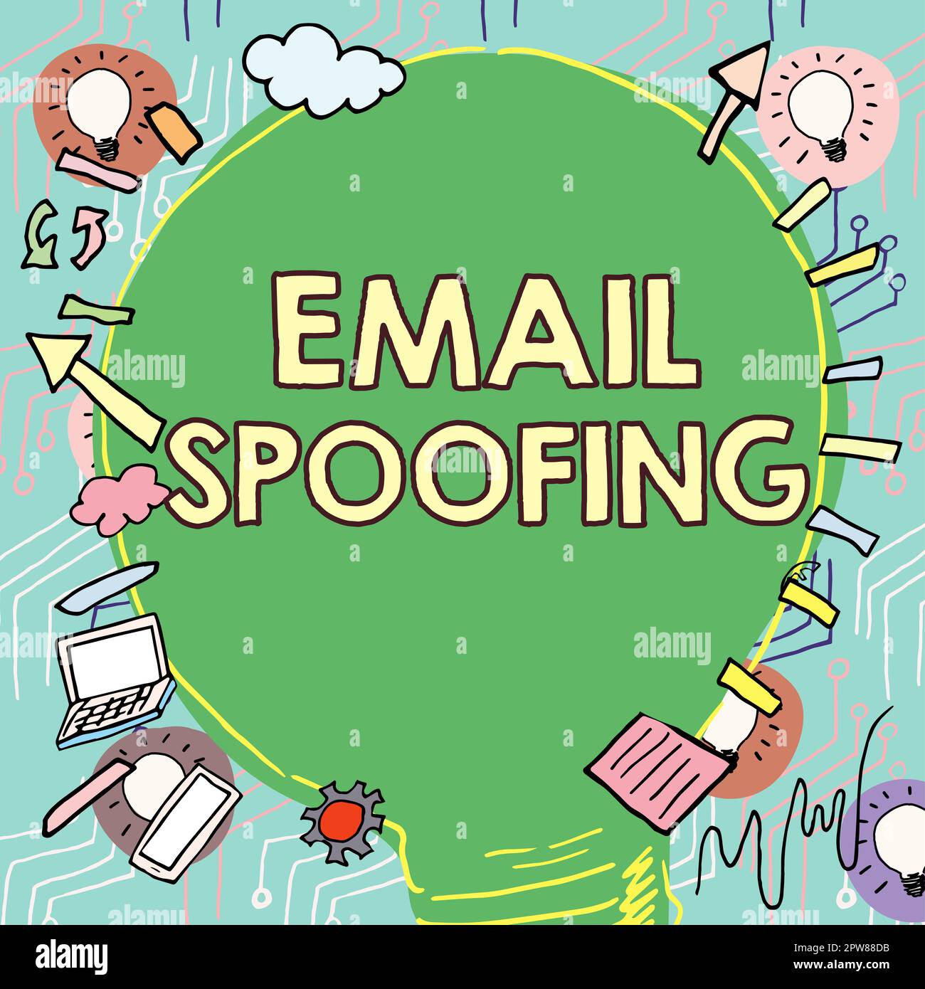 Conceptual display Email Spoofing, Business showcase secure the access ... Conceptual display Email Spoofing, Business showcase secure the access ...