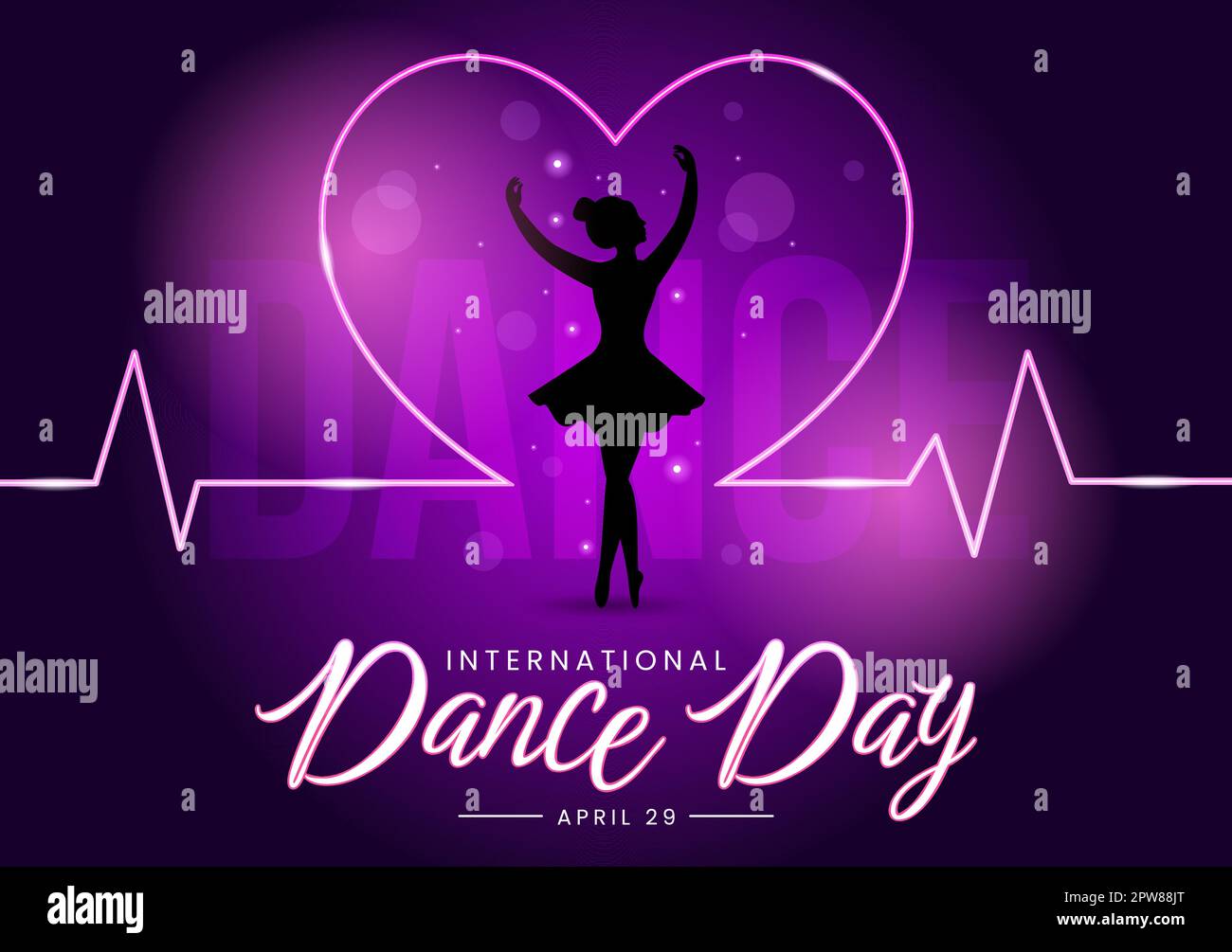 International Dance Day Illustration with Professional Dancing ...