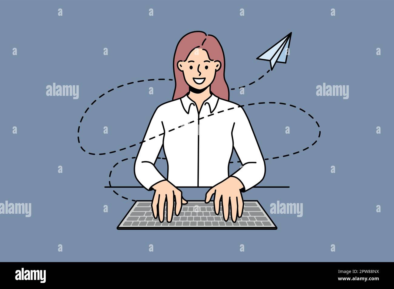 Typing email Stock Vector Images - Alamy