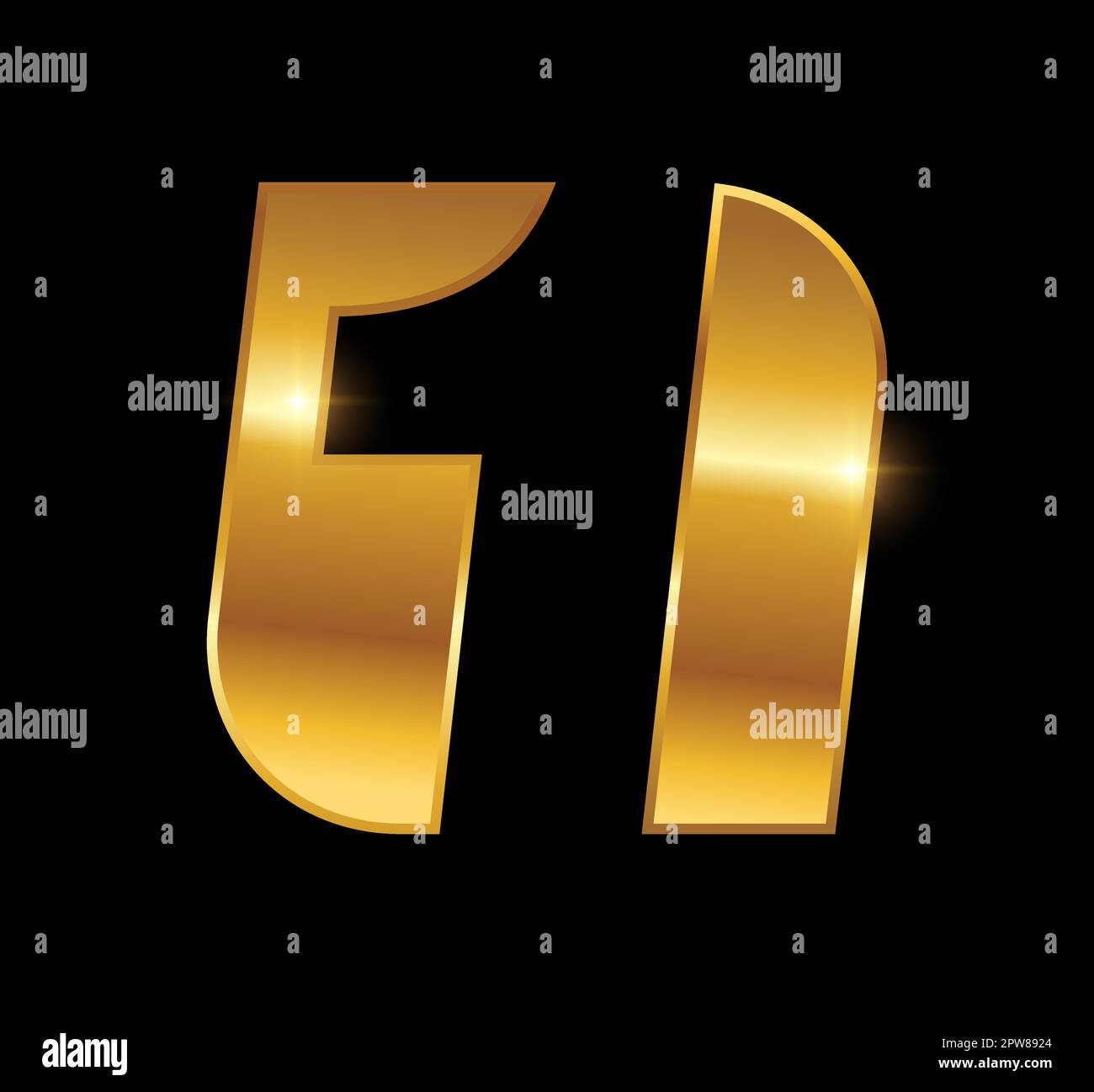 Golden Number One Logo Vector Icon Stock Vector Image & Art - Alamy
