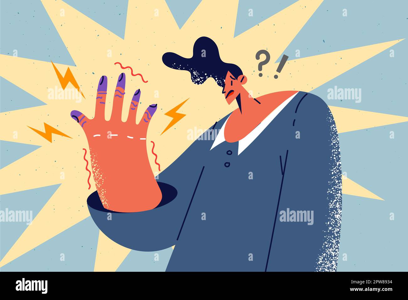 Unhealthy man tremor in hi-res stock photography and images - Alamy