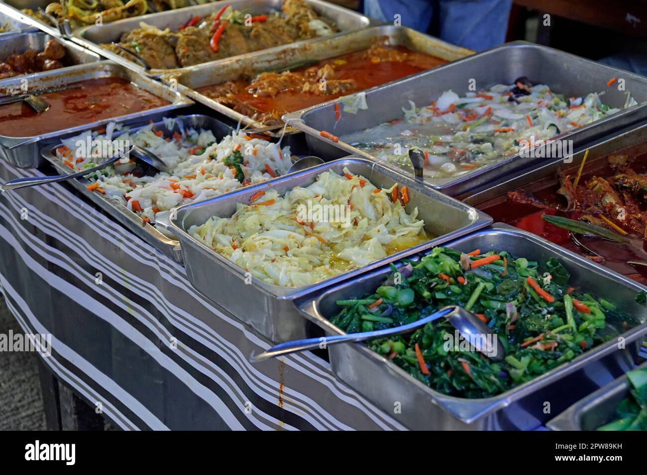 traditional food stall in the streets of cebu city at the philippines ...
