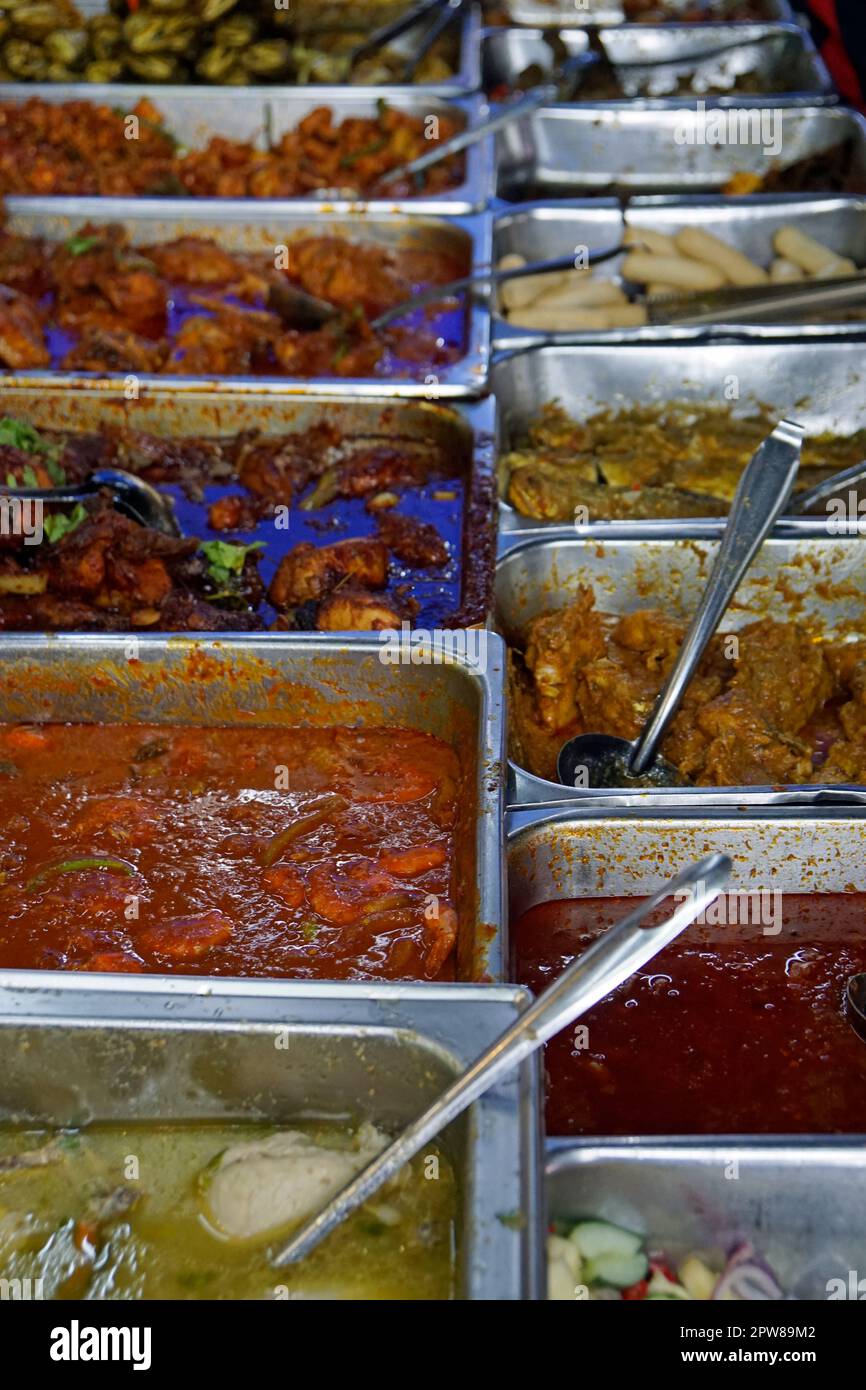 traditional food stall in the streets of cebu city at the philippines ...