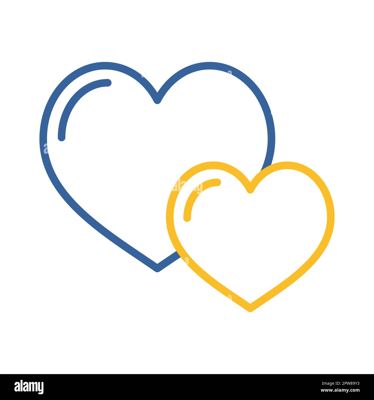 Double Heart Clipart Blue