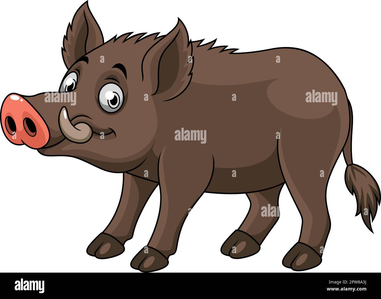 Cartoon funny wild boar Stock Vector Image & Art - Alamy