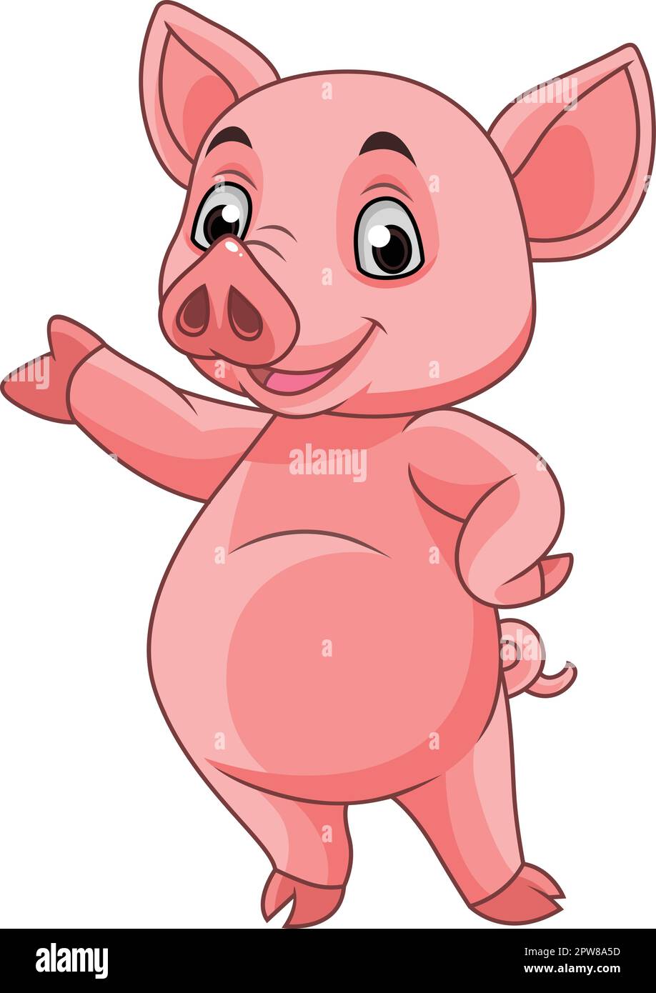 Cartoon pig posing Stock Vector Image & Art - Alamy
