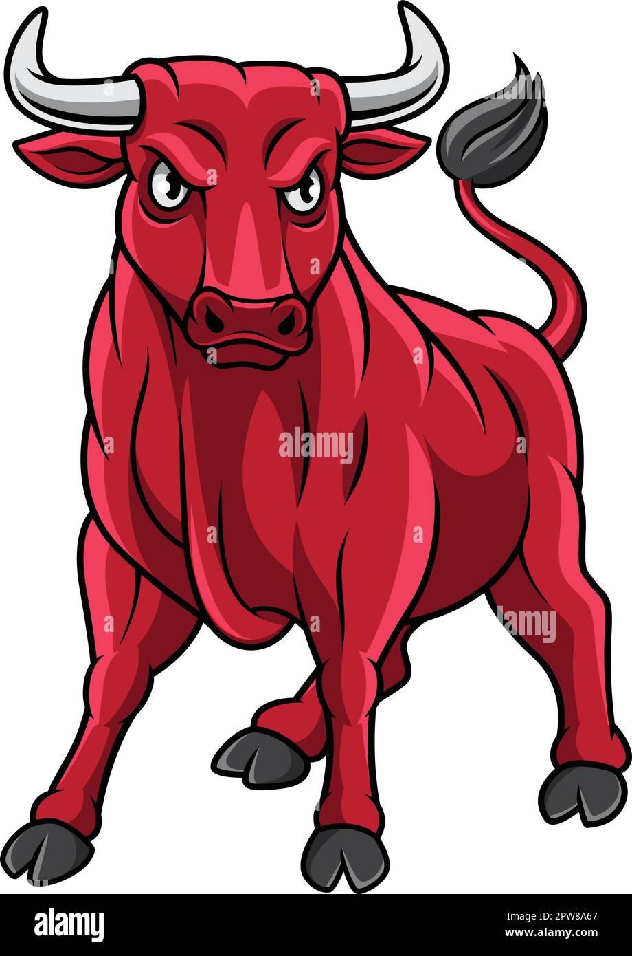 Red bull mascot Stock Vector Image & Art - Alamy