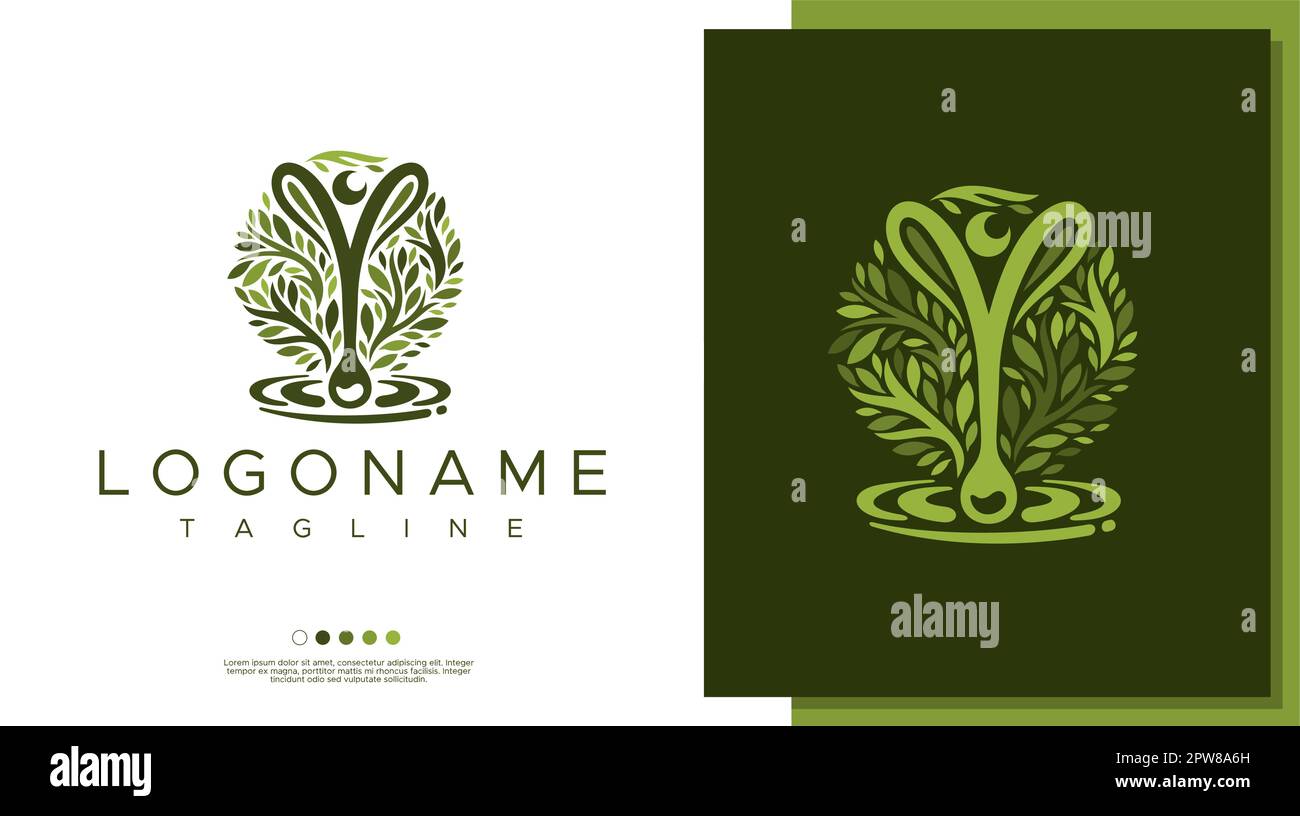 Human leaf logo combined with water drop. Abstract organic people logo ...