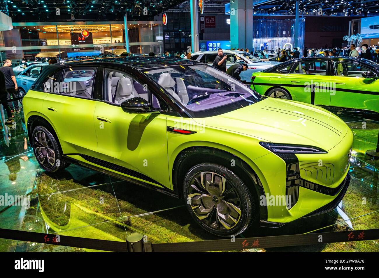 Hongqi E202 electric SUV concept on display at the 2023 Shanghai Auto ...