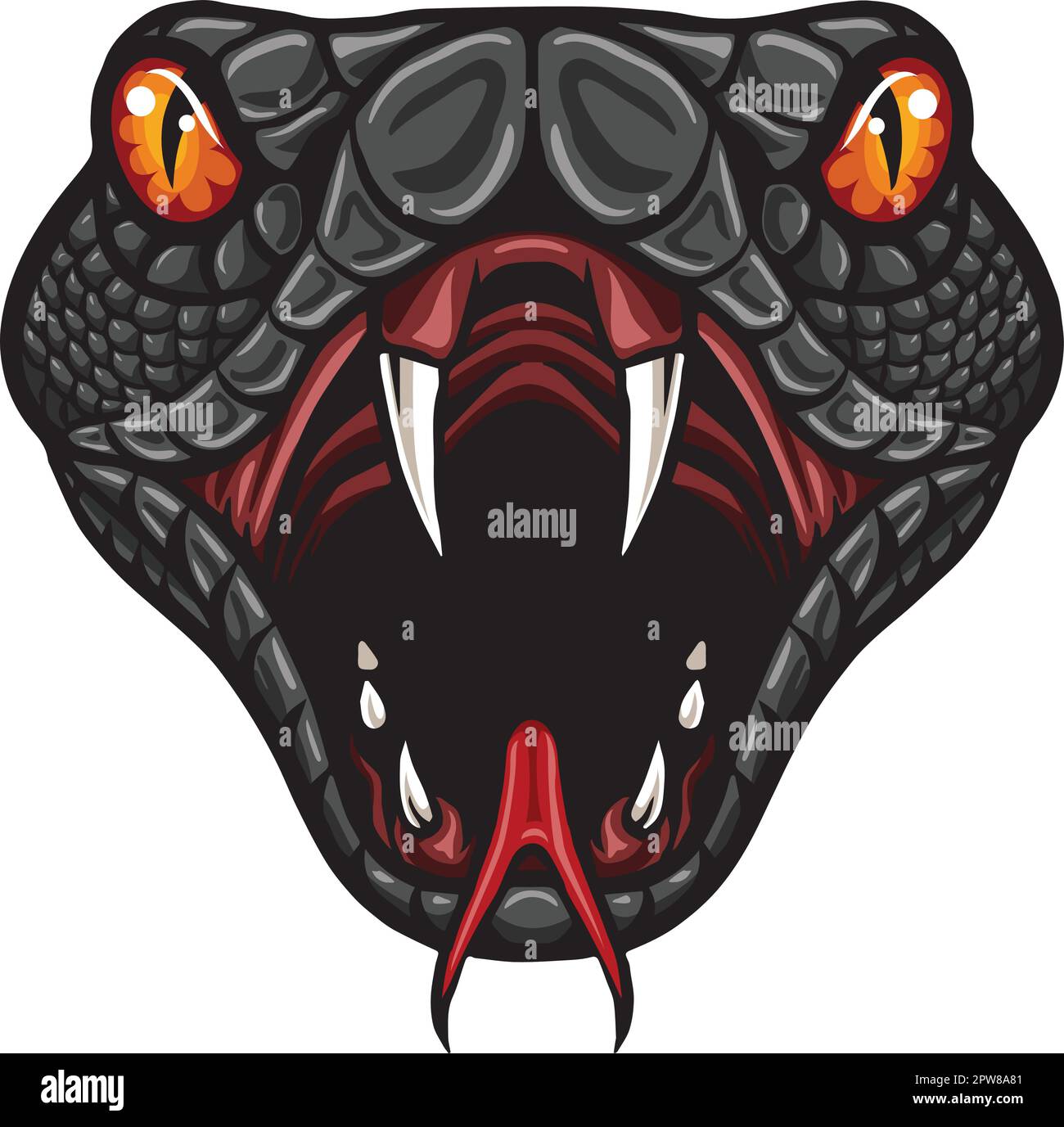 Angry snake head logo Stock Vector Images - Alamy