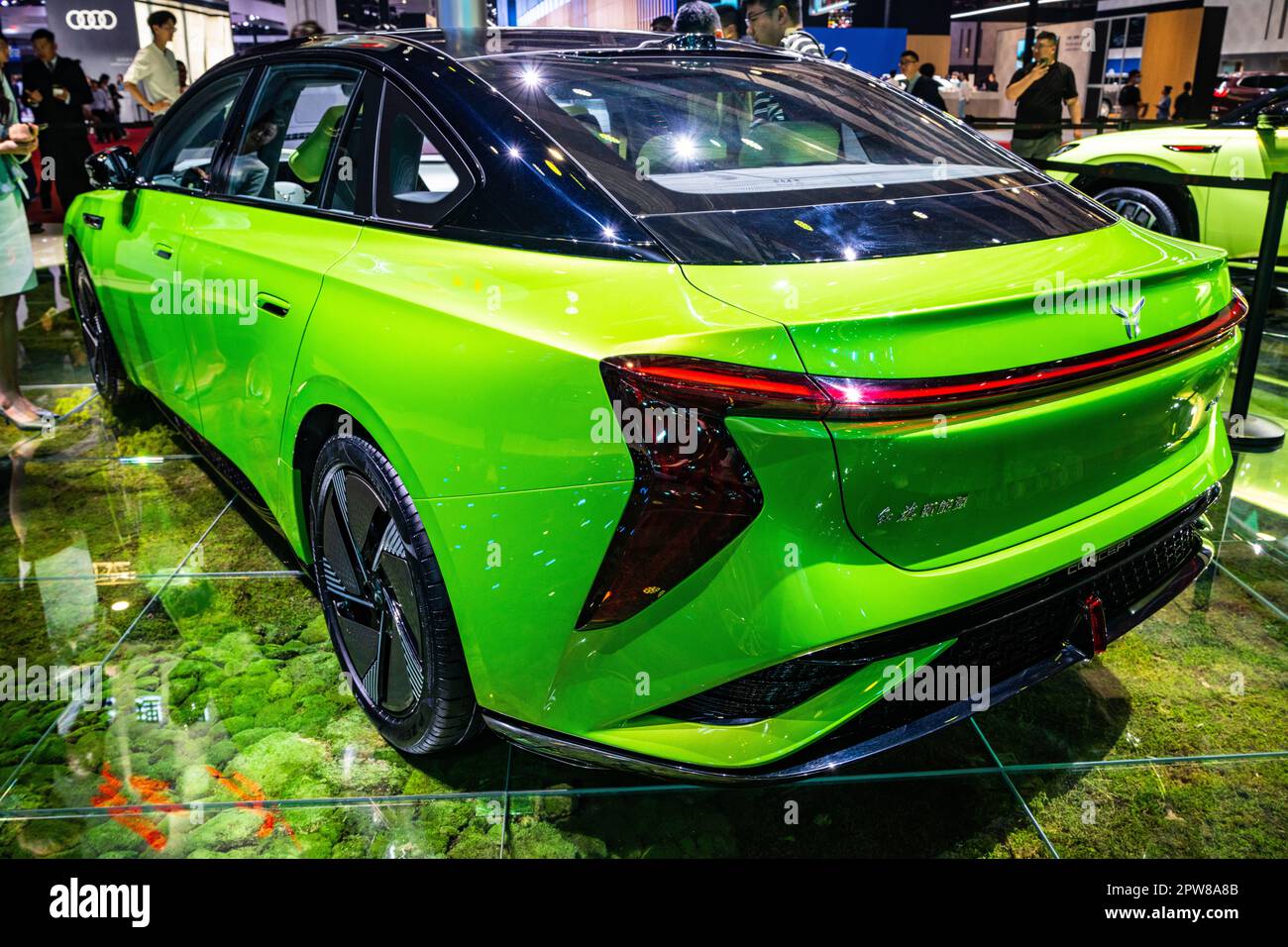 Hongqi E001 electric sedan on display at the 2023 Shanghai Auto Show Stock Photo - Alamy