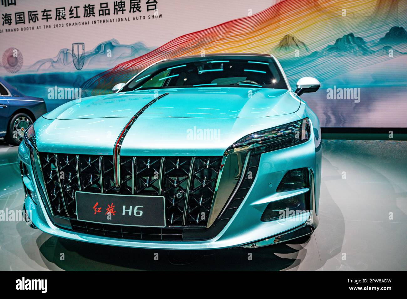 Hongqi H6 sedan on display at the 2023 Shanghai Auto Show Stock Photo ...