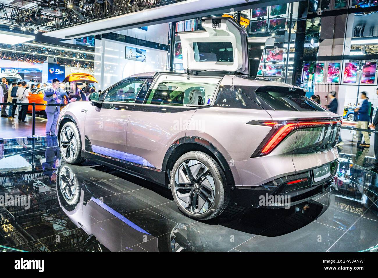 HiPhi Y electric SUV car on display at the 2023 Shanghai Auto Show ...