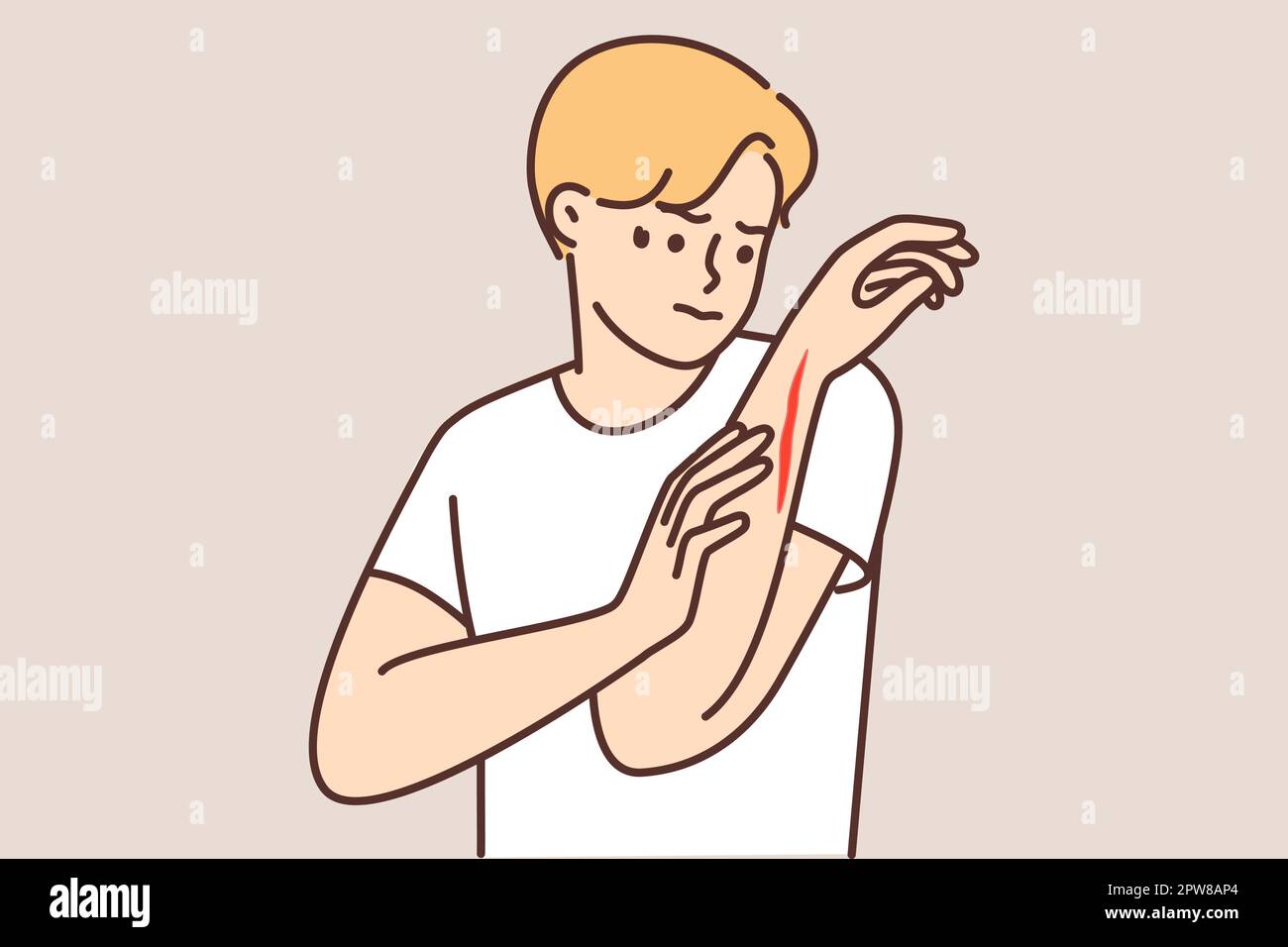 Deep cut wound Stock Vector Images - Alamy