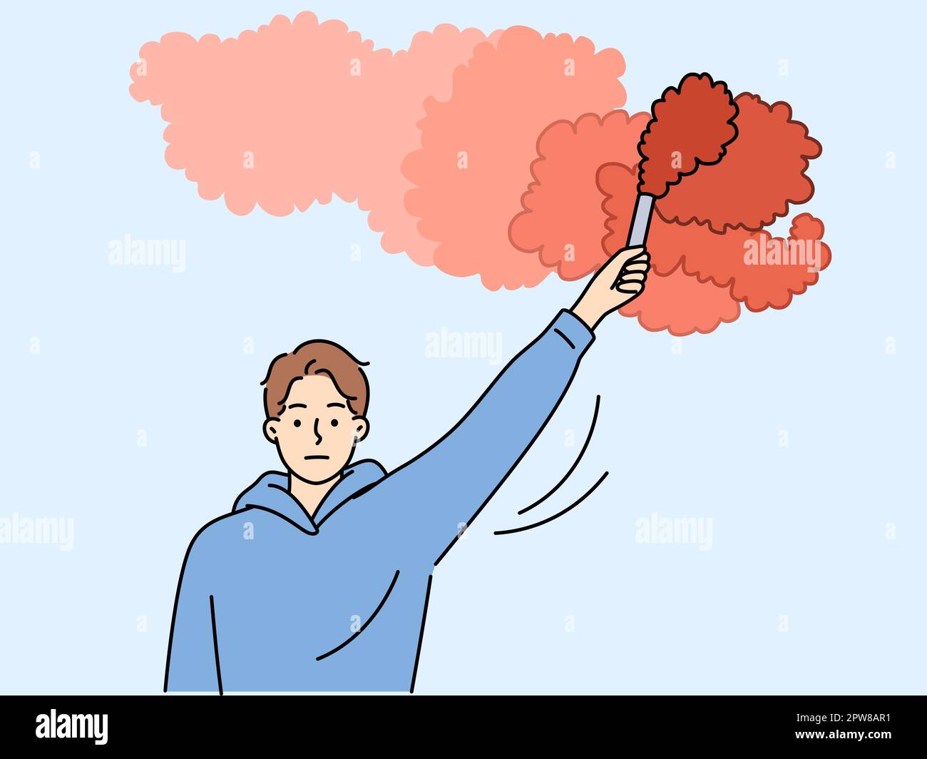 Man gives sos signal with red smoke needs support after unforeseen ...