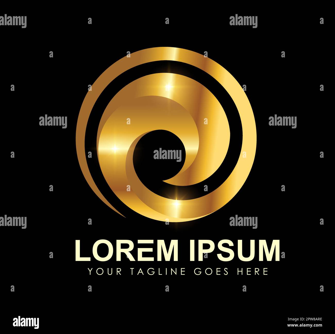 Golden Circle Logo vector icon Stock Vector Image & Art - Alamy