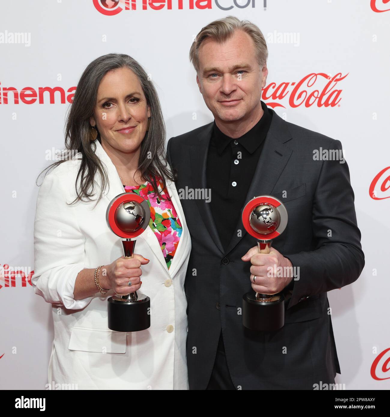 Las Vegas, USA. 27th Apr, 2023. Emma Thomas and Christopher Nolan ...