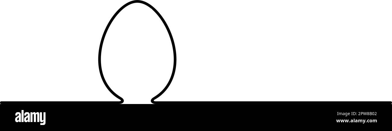 Easter egg vector in Black. White isolated background Stock Vector ...