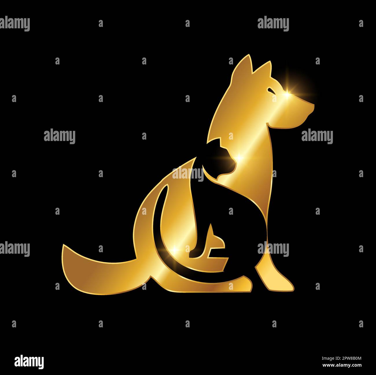 Dog golden retriever lying Stock Vector Images - Alamy