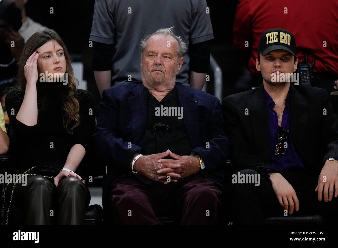 Actor Jack Nicholson attends Game 6 of a first-round NBA basketball ...