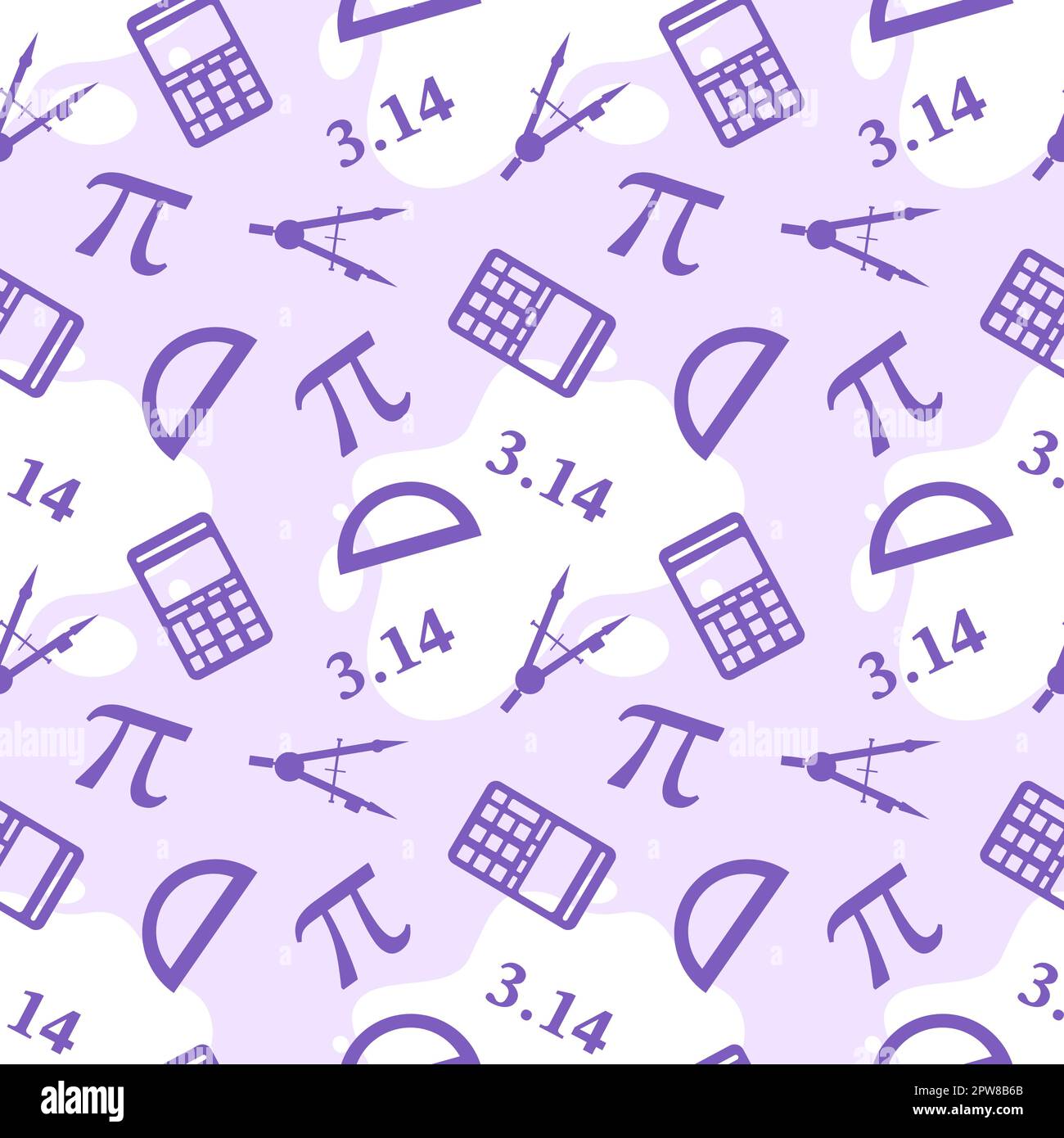 Pi Day Seamless Pattern Design with Mathematical Constants or Baked Pie ...