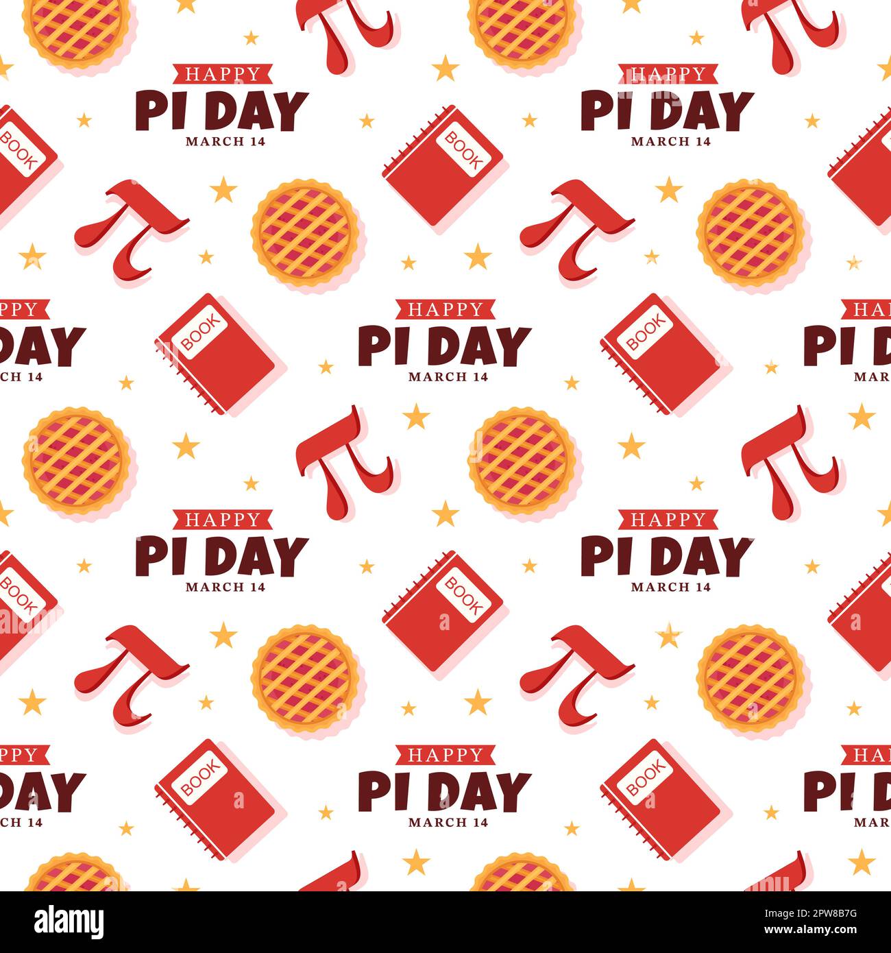 Pi Day Seamless Pattern Design with Mathematical Constants or Baked Pie ...