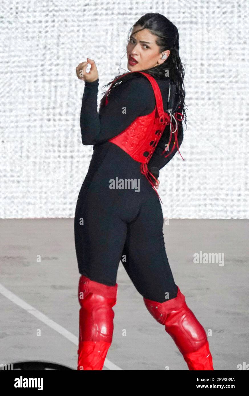 Spanish singer-songwriter Rosalia performs a free concert as part of ...