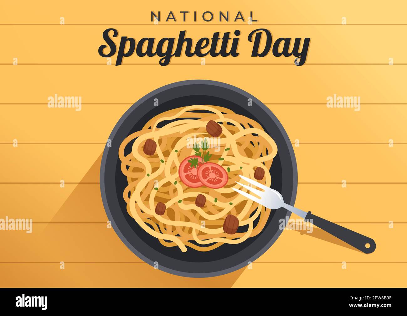 National Spaghetti Day on 4th January with a Plate of Italian Noodles ...
