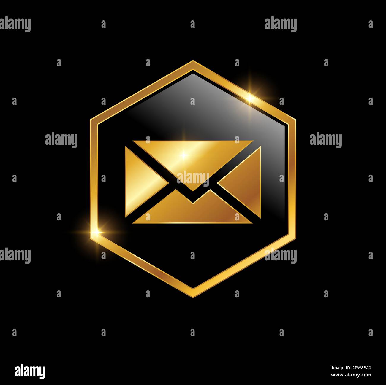Golden Envelope Mail Logo Vector Icon Stock Vector Image & Art - Alamy