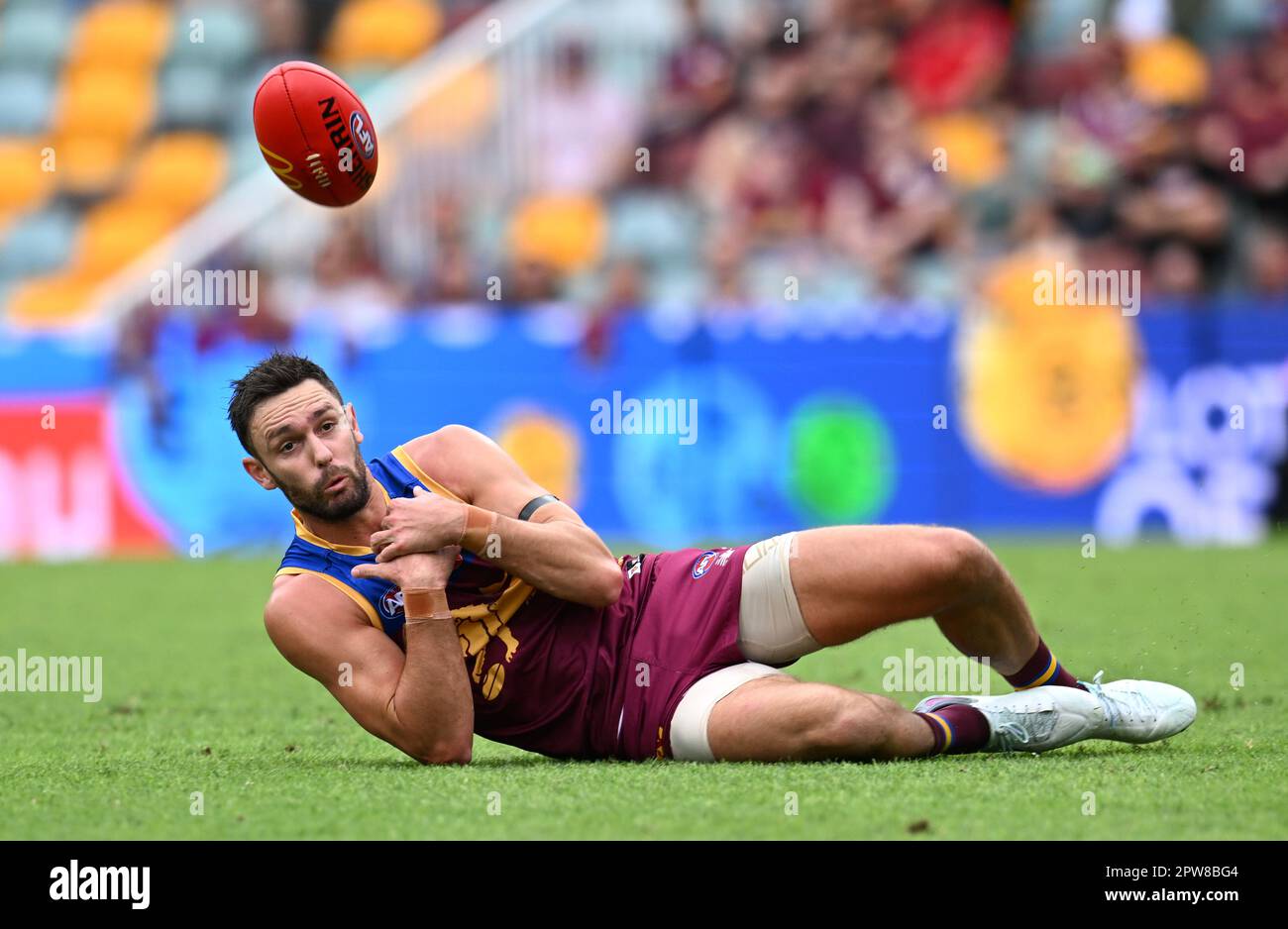Jack Gunston of the Lions in action during the AFL Round 7 match ...