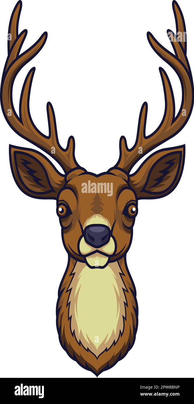 Cartoon deer head mascot Stock Vector Image & Art - Alamy