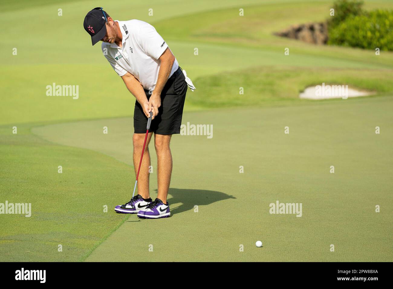 Talor Gooch of RangeGoats GC putts on the fourth green during the ...