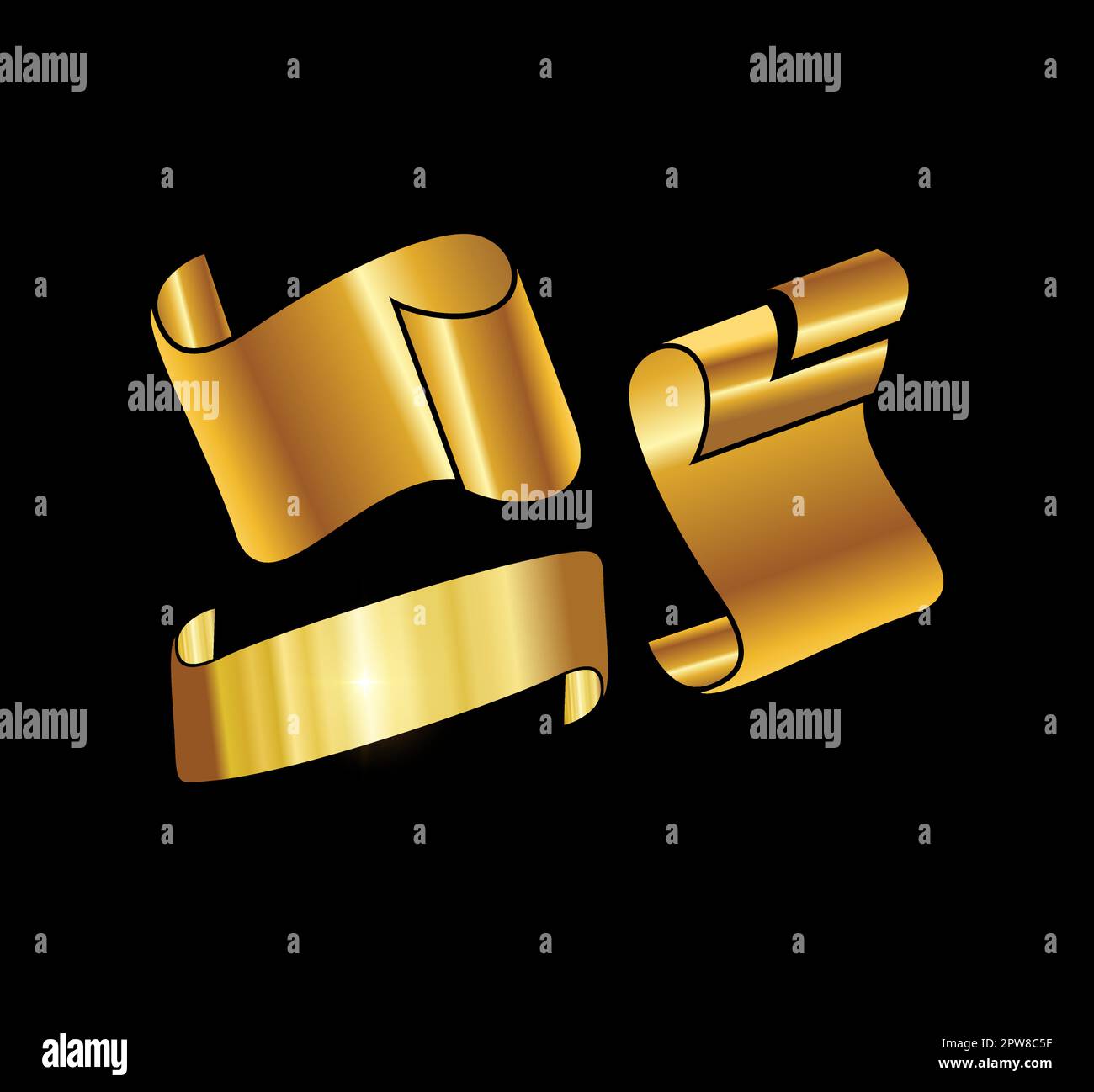 Golden Fold Paper Logo Vector Icon Stock Vector Image & Art - Alamy