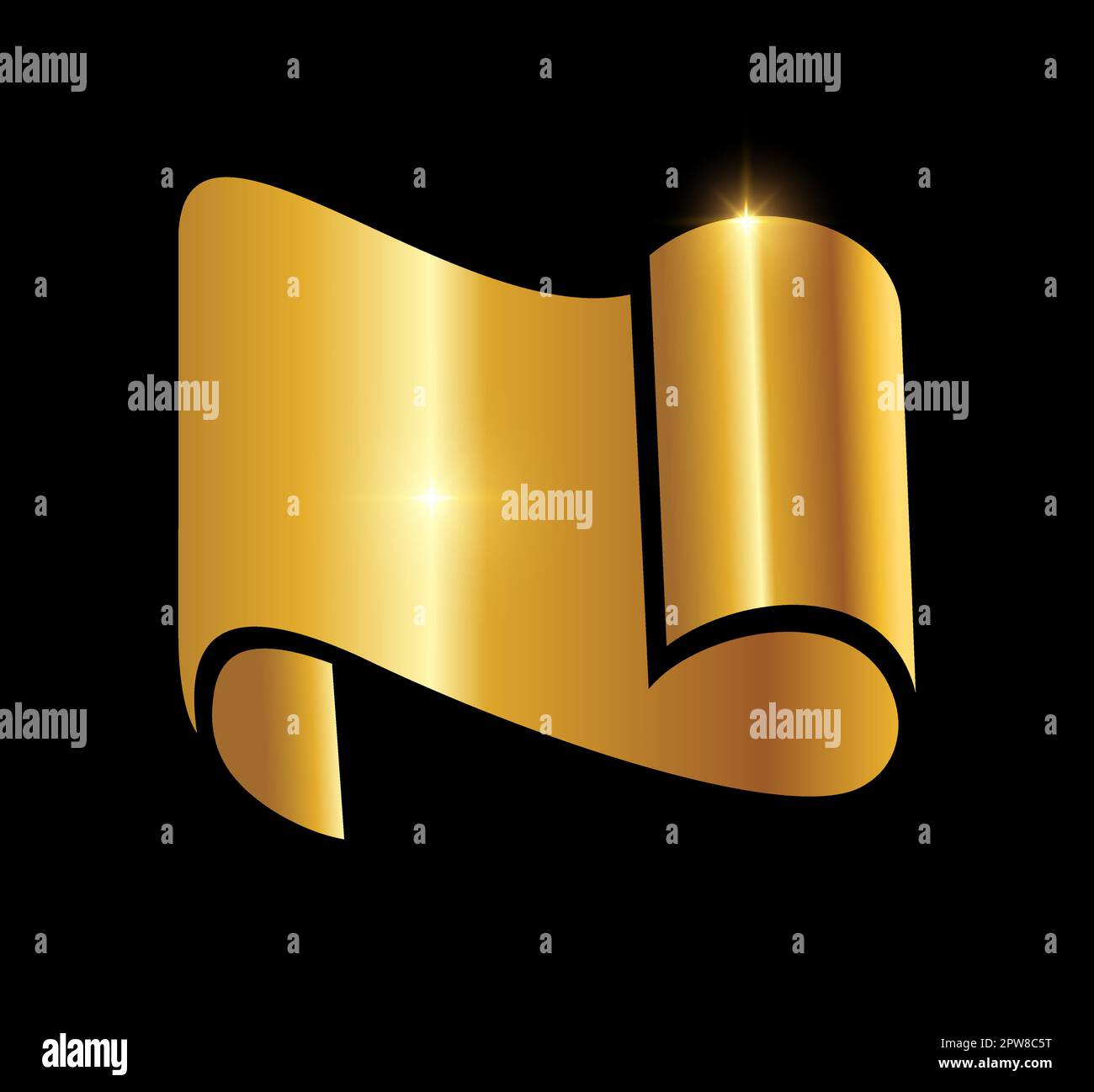 Golden Fold Paper Logo Vector Icon Stock Vector Image & Art - Alamy