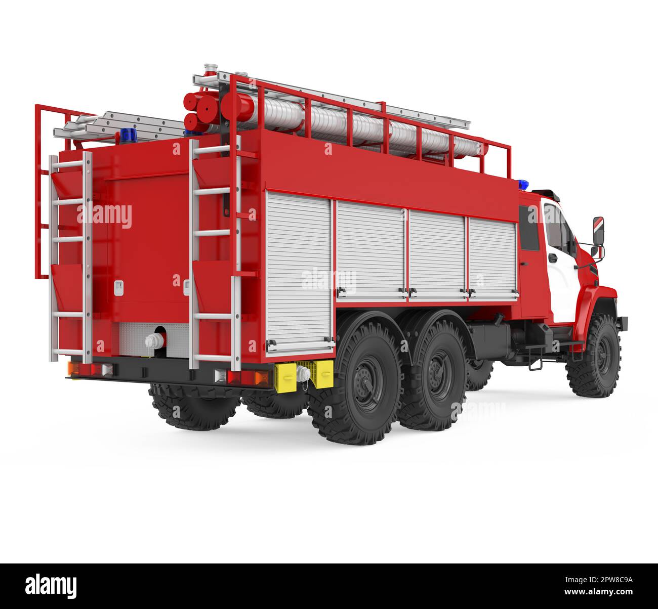 Fire Rescue Truck Isolated Stock Photo - Alamy